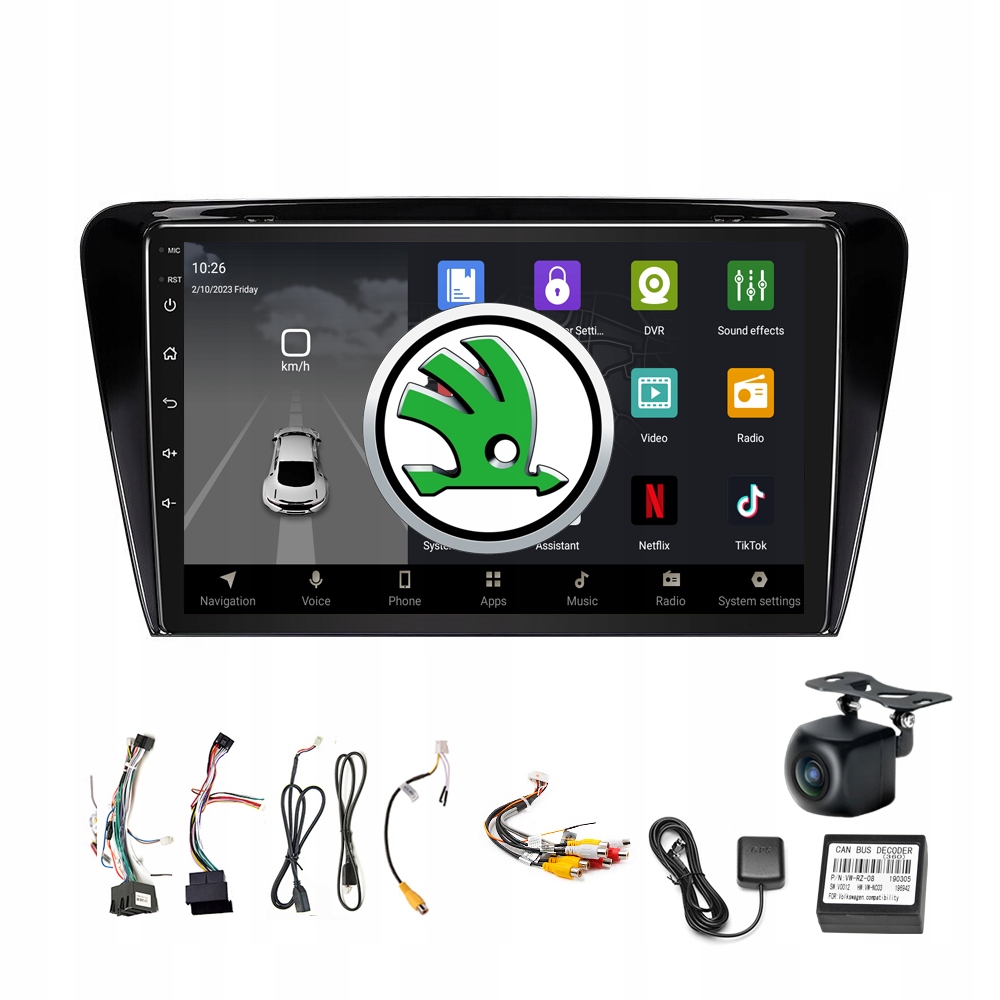 RADIO 2DIN ANDROID SKODA OCTAVIA III 8G 256G DSP - Sklep, Opinie, Cena w Allegro.pl