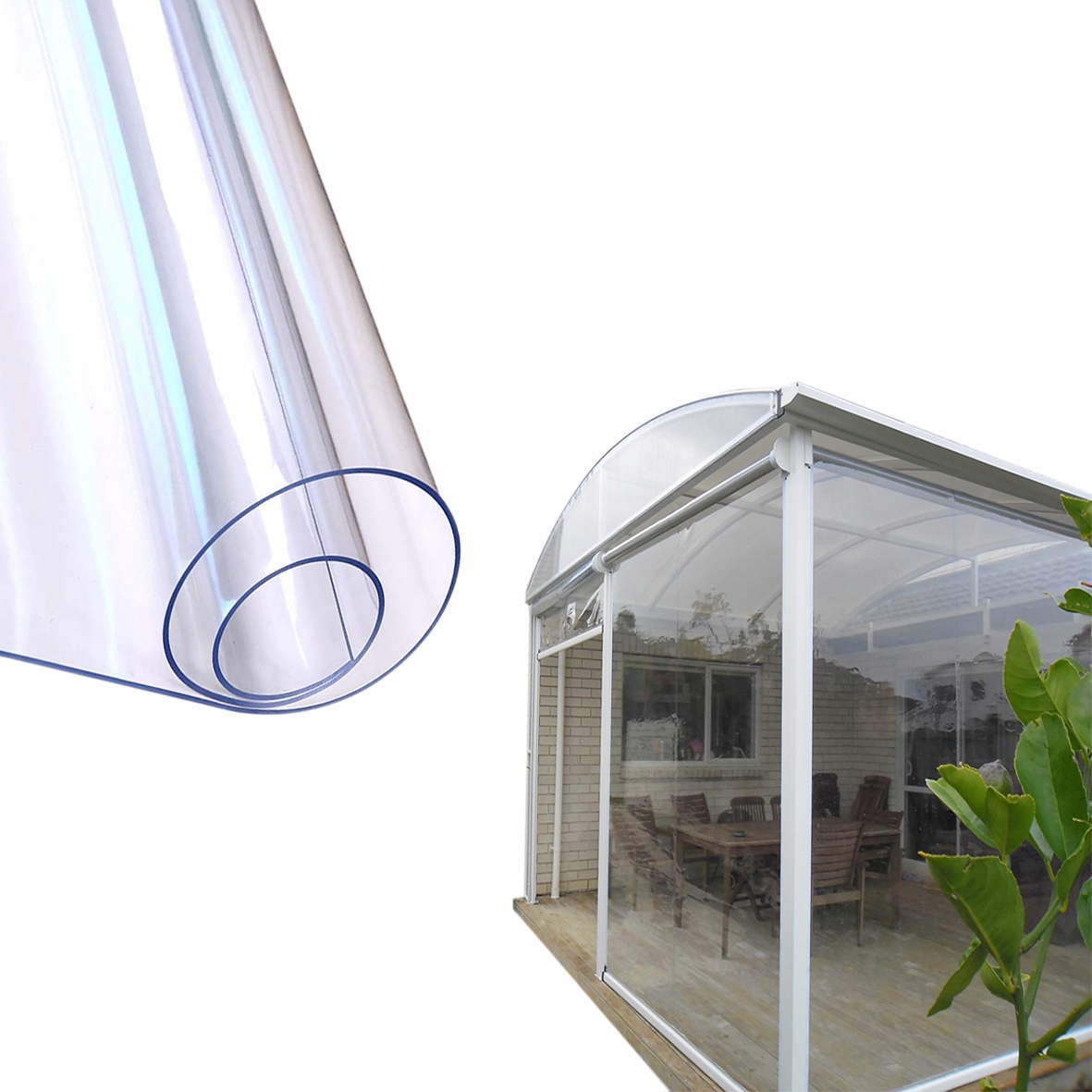 PVC PRŮHLEDNÁ FÓLIE BEZBARVÁ 1,8M NA ALTÁN za 226 Kč - Allegro