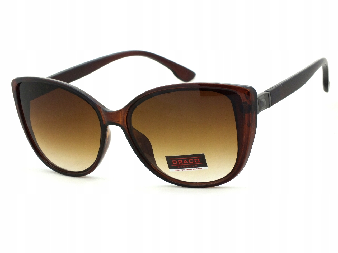 OKULARY SŁONECZNE DLA KOBIET BRĄZOWE CIENIOWANE UV • Cena, Opinie ...