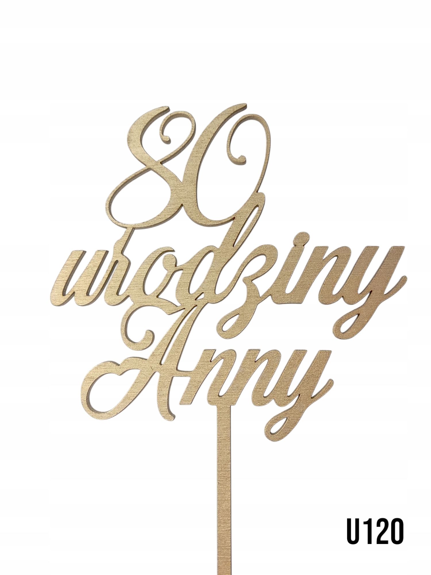 Topper Urodzinowy z IMIENIEM IMIĘ urodziny napis na tort toper • Cena, Opinie • Dekoracje tortów ...