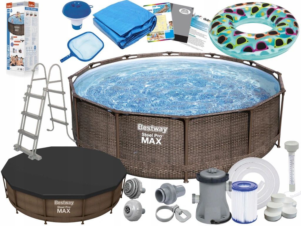 BASEN STELAŻOWY OGRODOWY BESTWAY 366 x 100 CM (56709) • Cena, Opinie ...