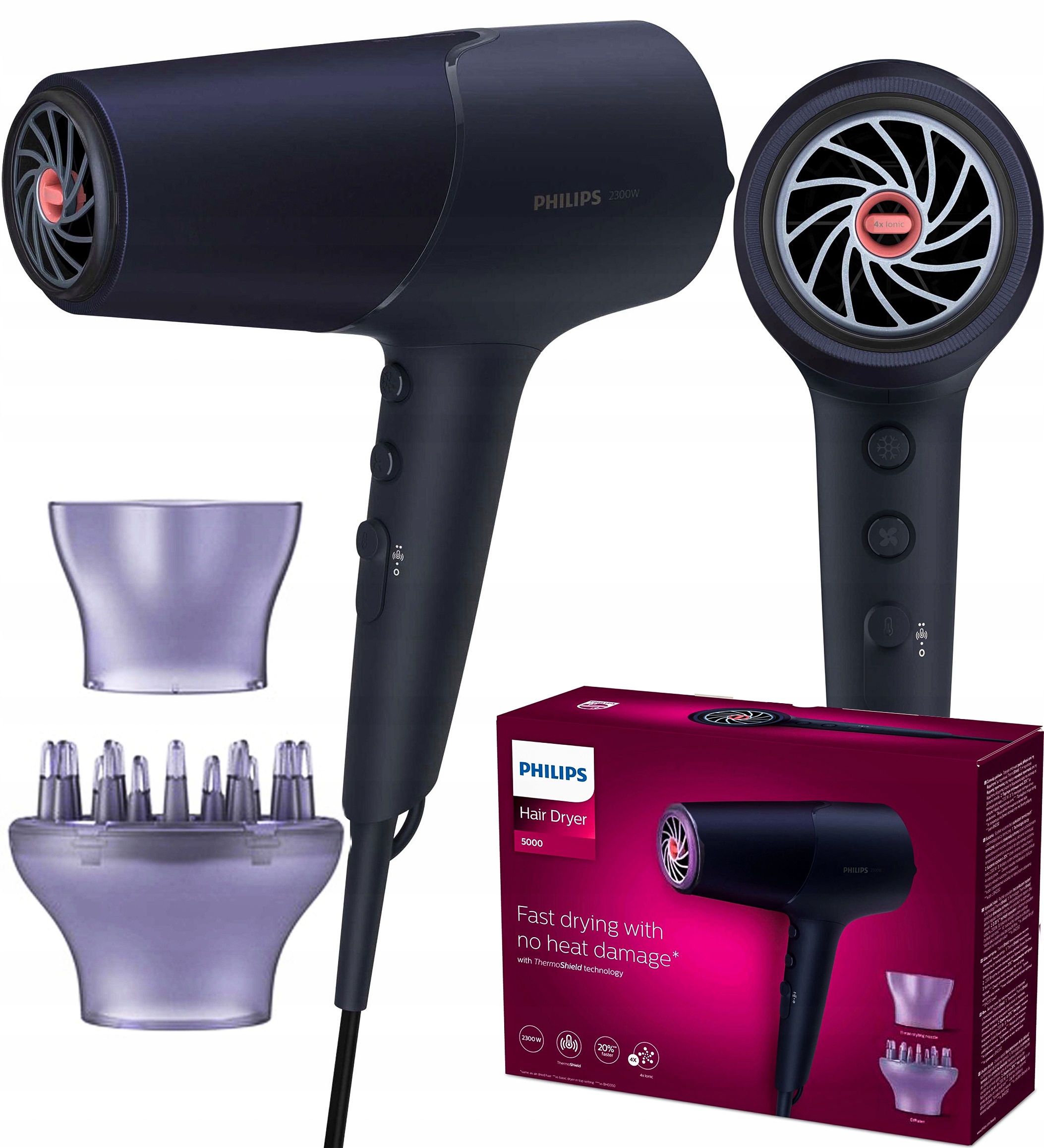 Suszarka do włosów Philips BHD510/00 - Sklep, Opinie, Cena w Allegro.pl