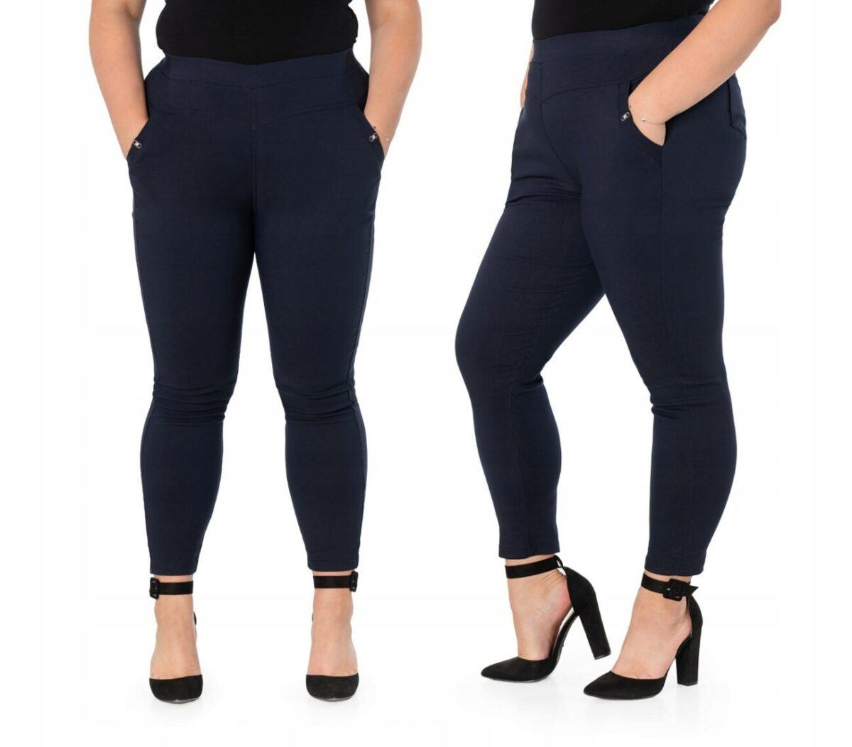 SPODNIE DAMSKIE DUŻY ROZMIAR ELEGANCKIE plus size L/XL • Cena, Opinie ...