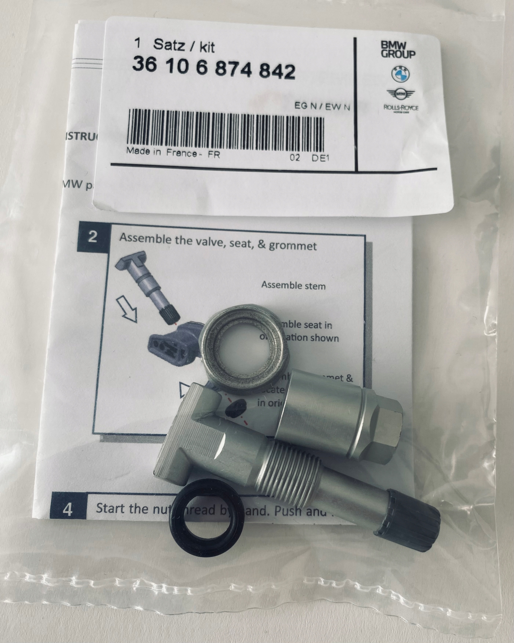 Zestaw naprawczy zaworu RDC czujnika Bmw F90 G01 G05 G06 G11 G30 G31 ...