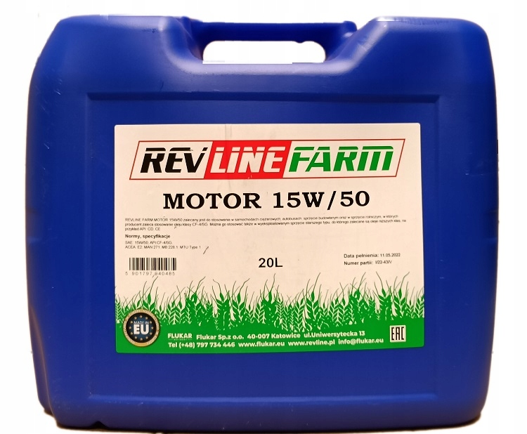 Revline Farm Motor 15W50 op. 20l 5901797940485 za 399.37PLN z Nowy ...