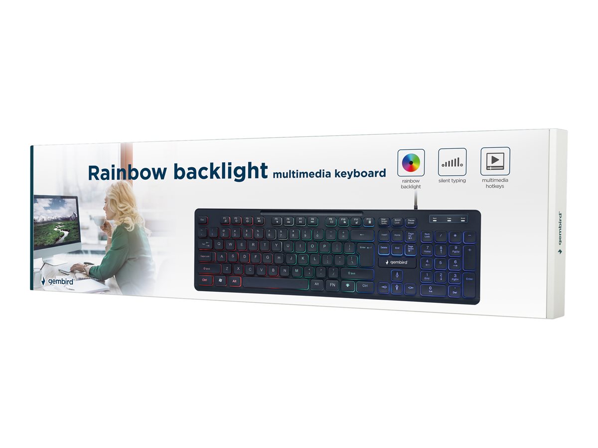 Klawiatura GEMBIRD RGB KB-UML-02 • Cena, Opinie - Allegro