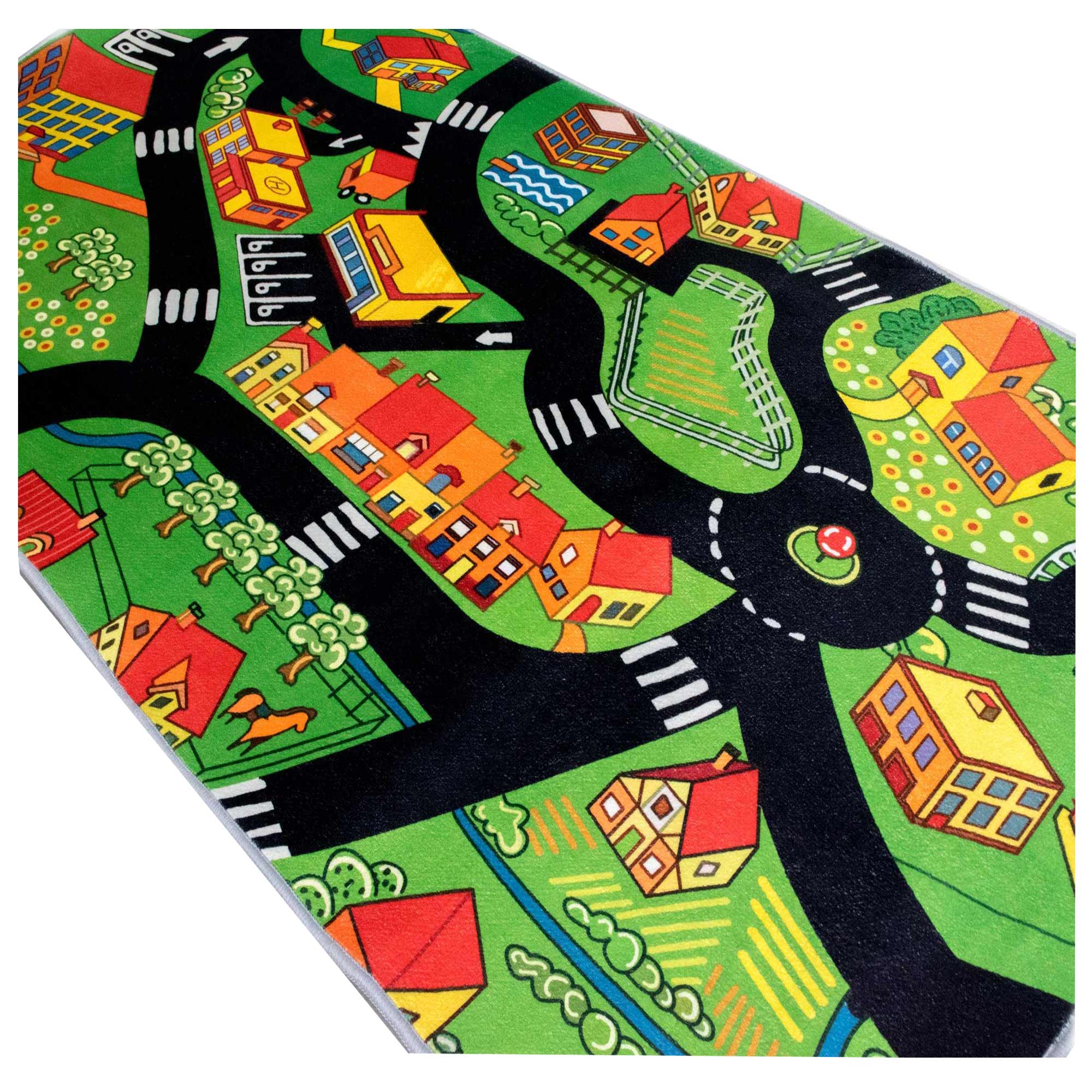 DYWAN DZIECIĘCY DROGA MIASTO ULICE TRASY MIĘKKI PLUSZOWY 2x3 m ...