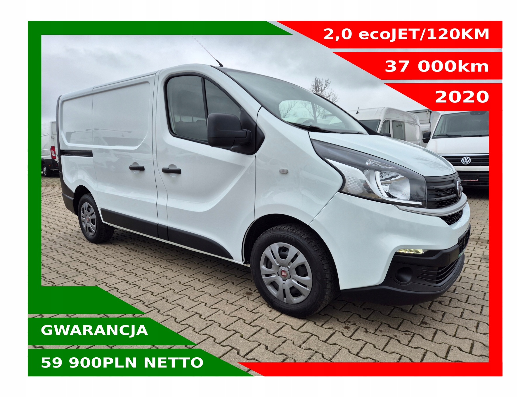 FIAT TALENTO 2,0ECOJET/120KM KLIMATYZACJA AIRBAG BLUETOOTH - Allegro
