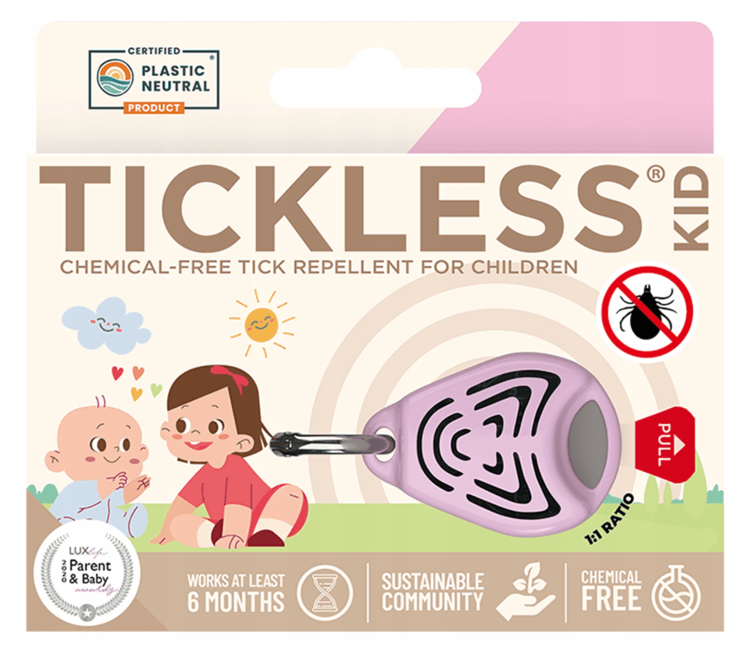 TickLess KID Baby dla dzieci ultradźwiękowy odstraszacz kleszczy Różowy ...