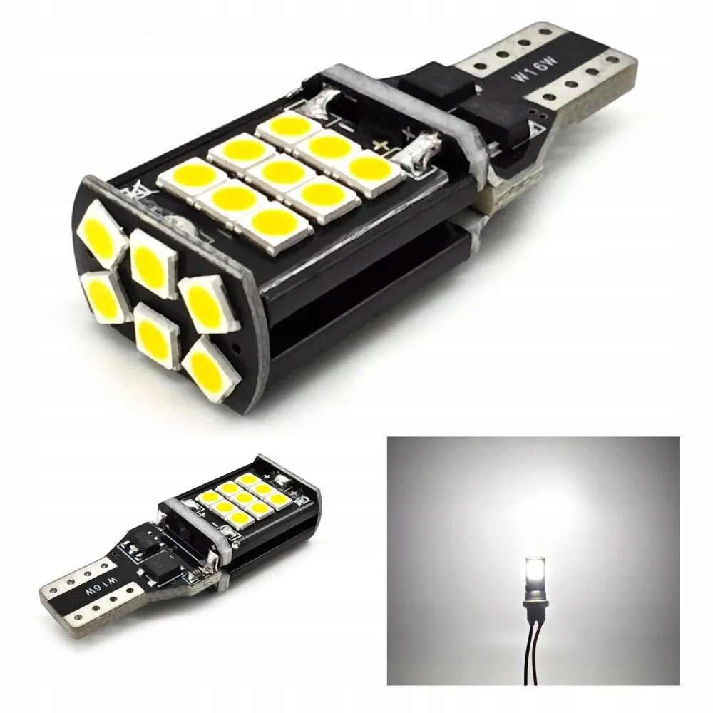 W16W LED żarówka 12-24V CANBUS 1200lm Biała mocna 5904865406241 za 26 ...