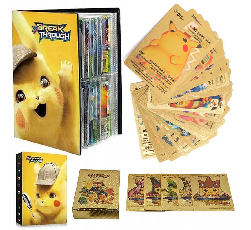 ALBUM+DUŻY ZESTAW POKEMON FOLIA ZŁOTA KARTY 55 SZT - Stan: nowy 55,90 ... ALBUM+DUŻY ZESTAW POKEMON FOLIA ZŁOTA KARTY 55 SZT - Stan: nowy 55,90 ...
