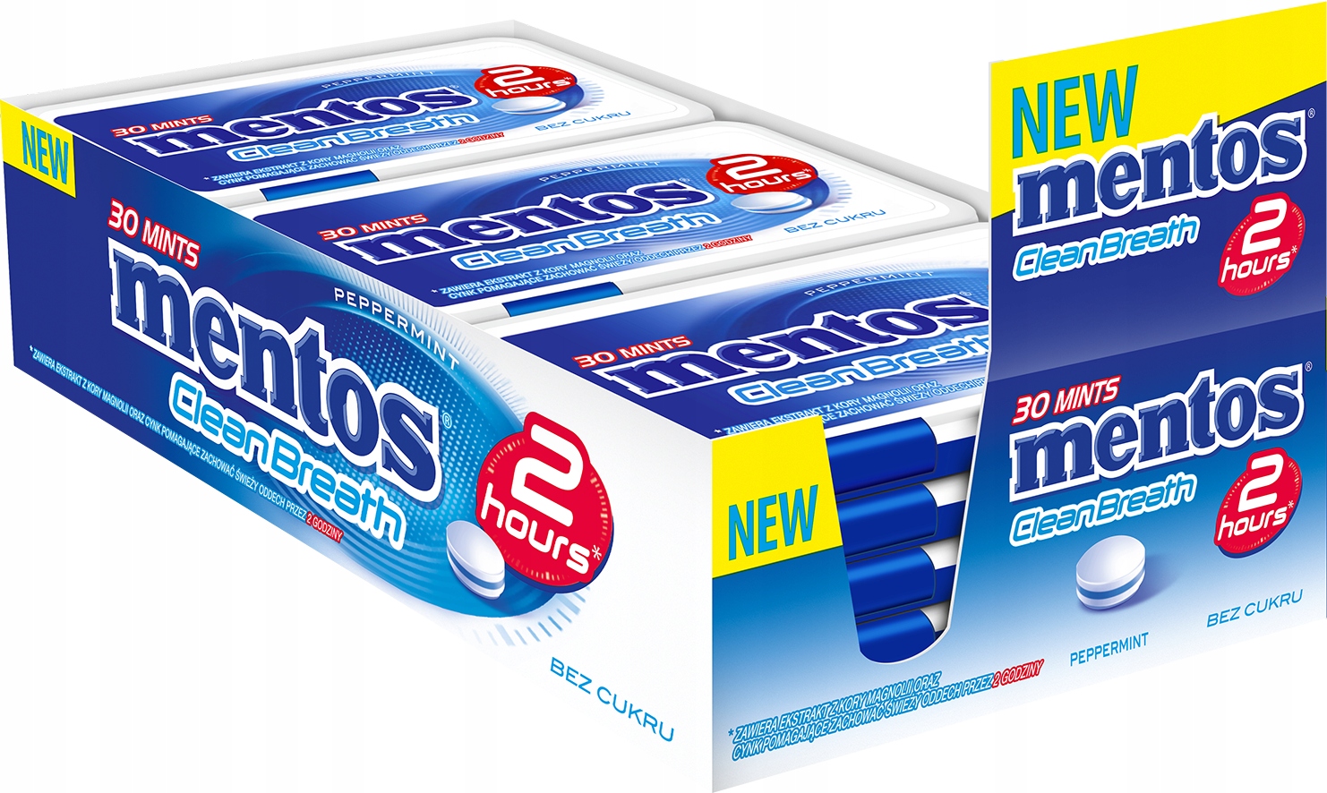 Mentos Clean Breath pastylki Peppermint 12x21g 13020567529 - Allegro.pl