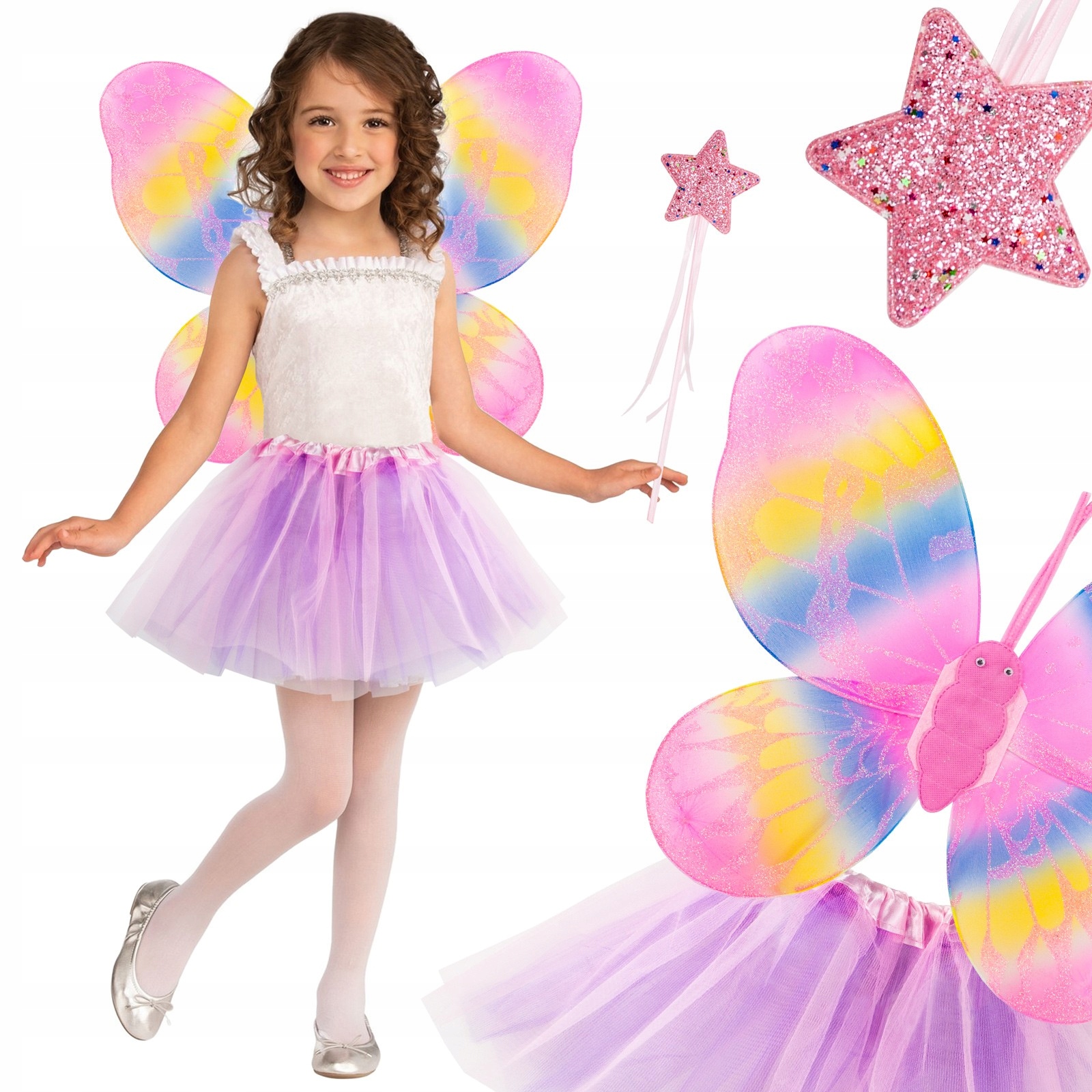 STRÓJ MOTYL MOTYLEK WRÓŻKA SKRZYDEŁKA + SPÓDNICZKA (5905159541303 ...