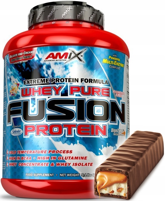 AMIX WHEY Protein FUSION 2300g BIAŁKO WPC Serwatkowe WPI Odżywka ...
