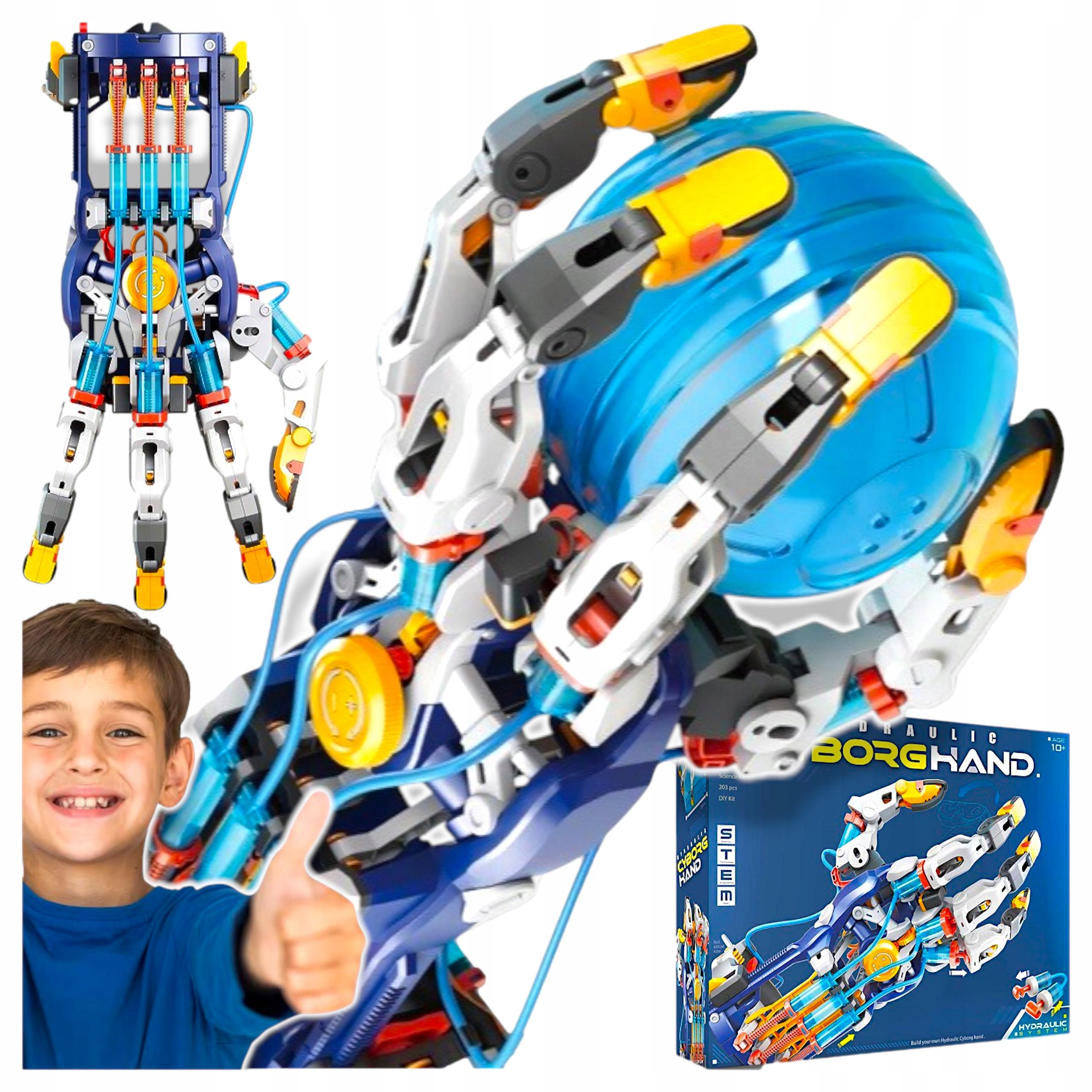 Zabawka edukacyjna MGA hydrauliczna ręka cyborga 203 części 10 ...
