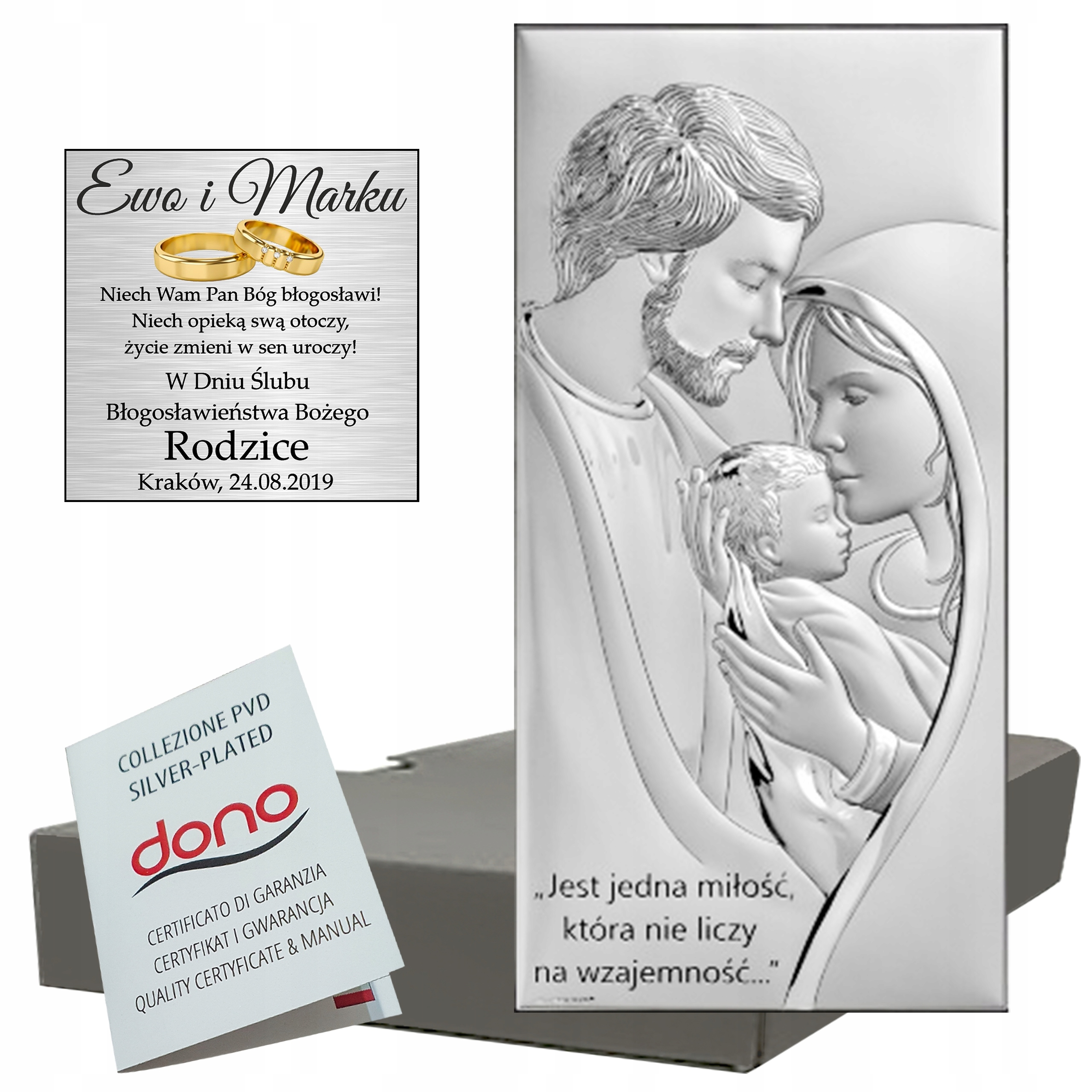 Obraz ŚWIĘTA RODZINA Ślub Chrzest prezent GRAWER - porównaj ceny - Allegro.pl