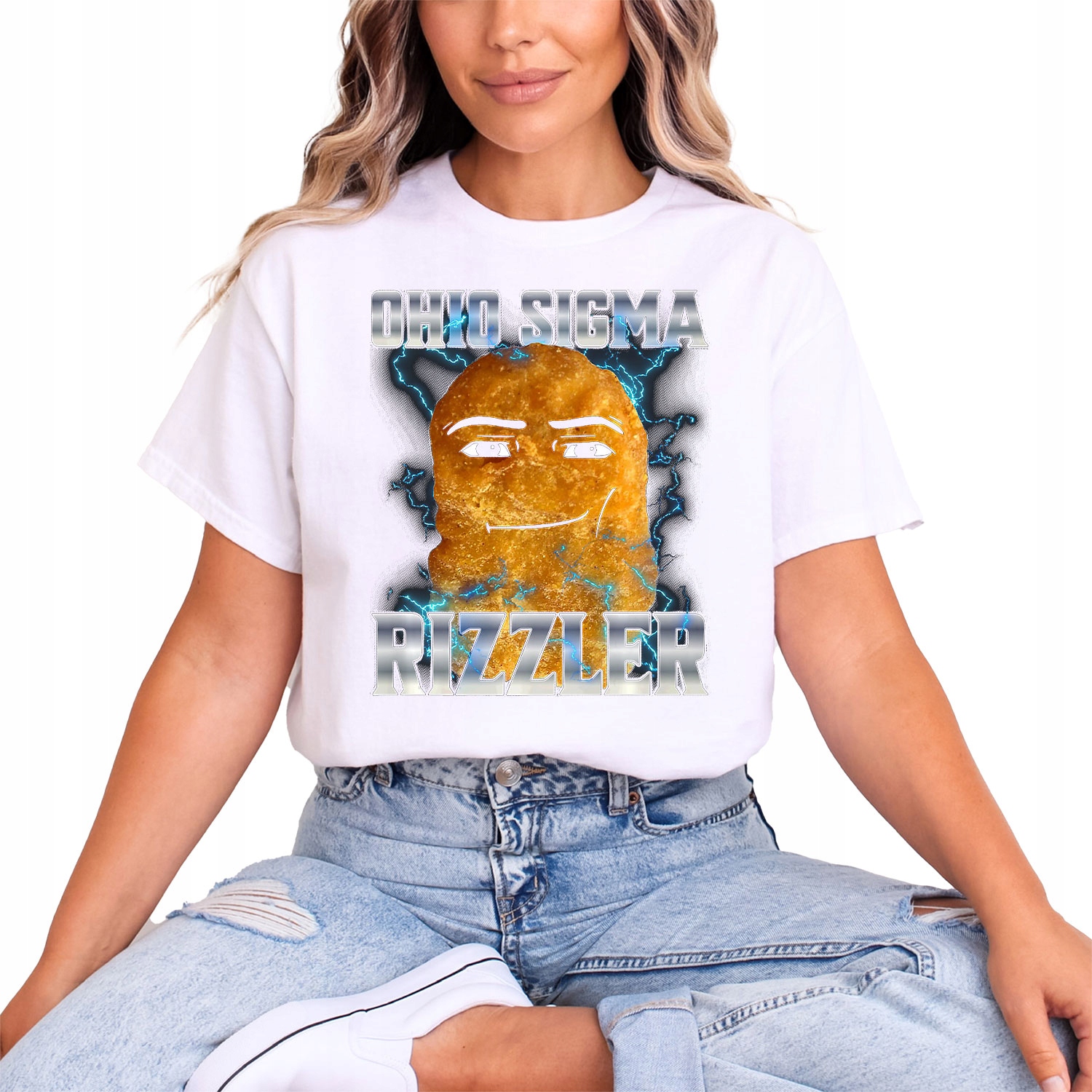 OHIO SIGMA RIZZLER CHICKEN NUGGET MEMY MEME NŐI PÓLÓ, M za 4525.00HUF ...