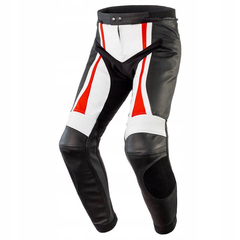 SPODNIE SKÓRZANE REBELHORN PISTON II PRO BLACK/WHITE/FLO RED 52 ...