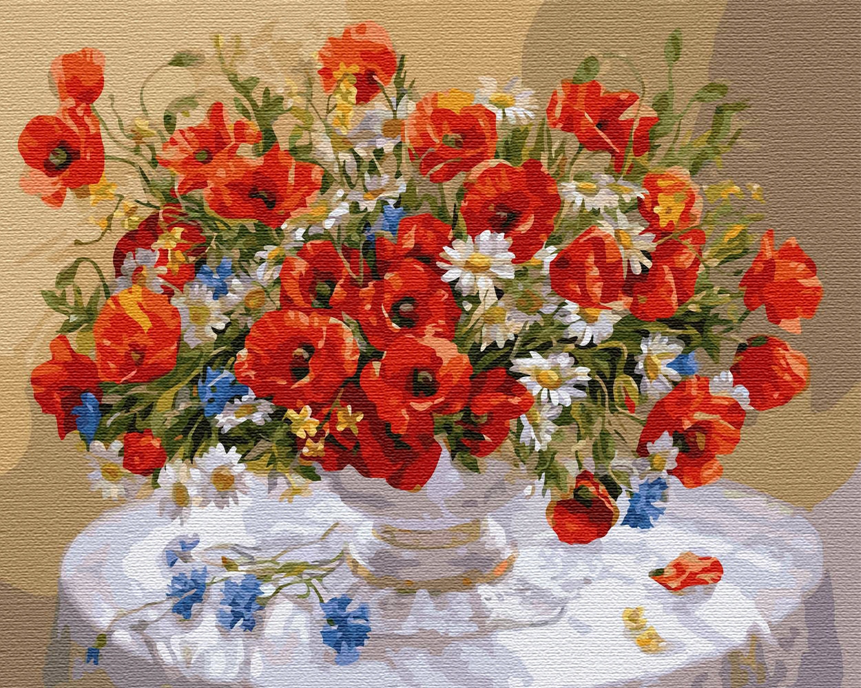 MALOWANIE PO NUMERACH Kwiaty Obraz Do Malowania Po Numerach 40x50 ...