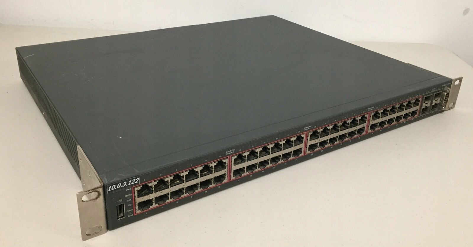 Switch NORTEL 4548GT-PWR POE USB 4xSFP 48x GbE RJ45 MONITORING CCTV ...