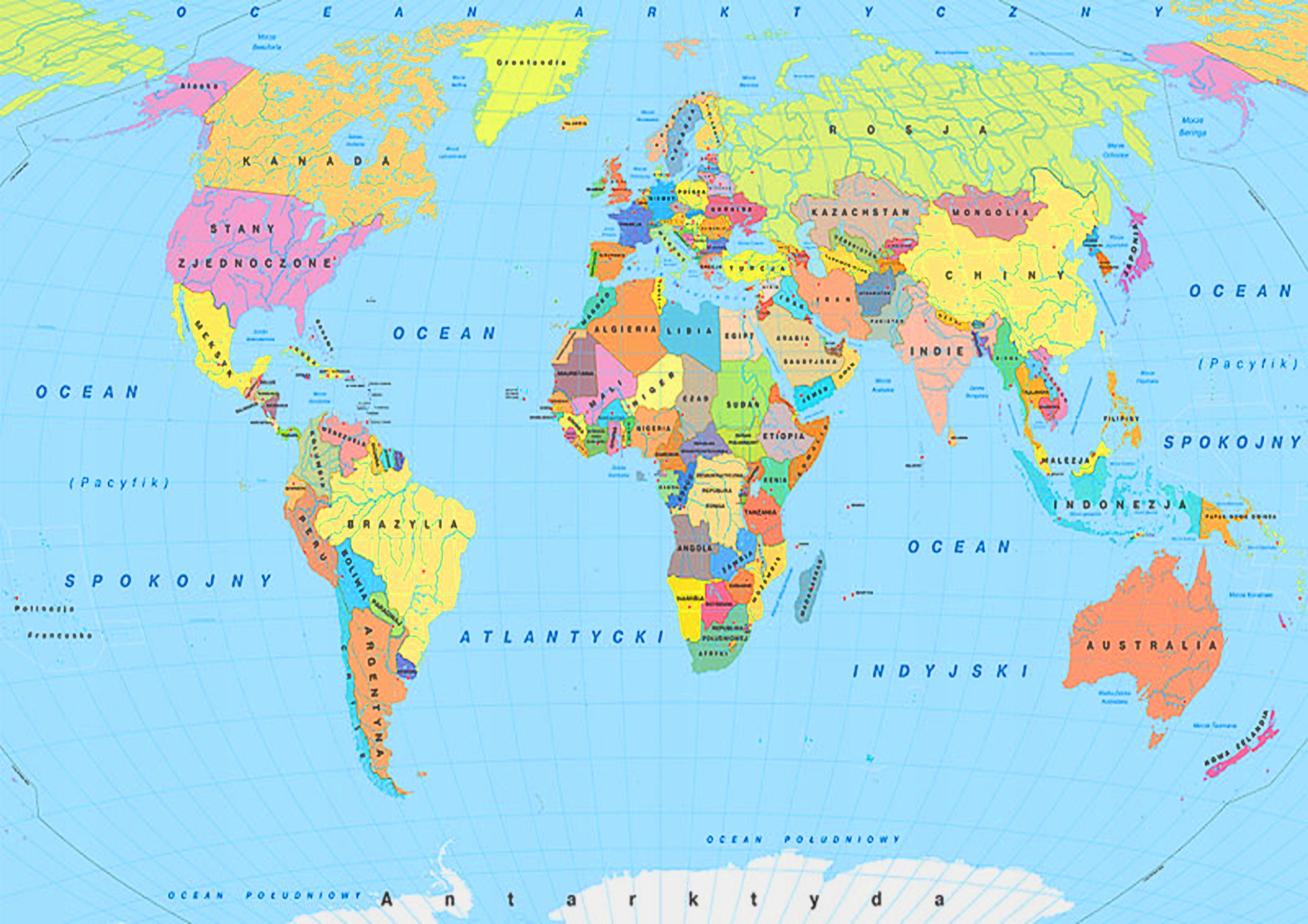 Oblátka na tortu MAPA SVETA cukor potlač A4 | KúpSiTo.sk - Tovar z Poľska