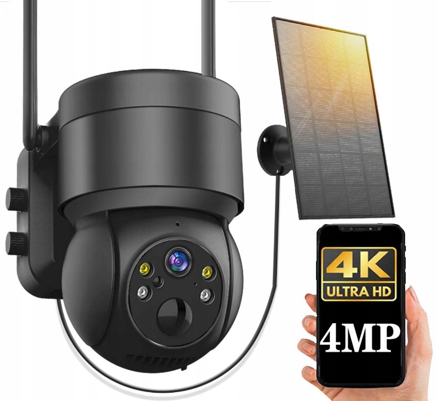 SOLARNA IP KAMERA OBROTOWA ZEWNĘTRZNA WIFI 4MP - Sklep, Opinie, Cena w ...
