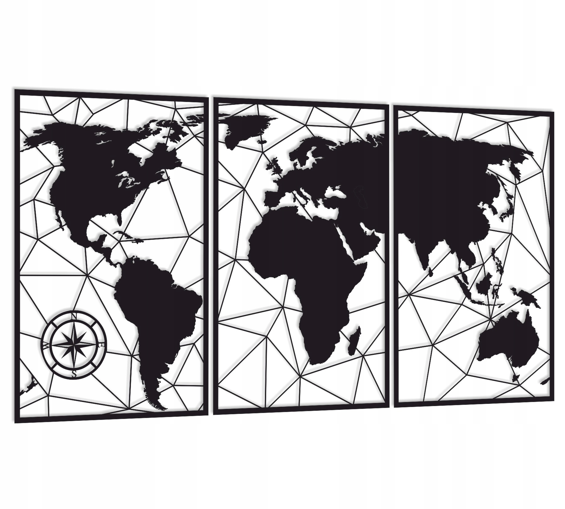 Piękna Mapa Ażurowy Obraz Dekoracja Ścienna 3D • Cena, Opinie ...
