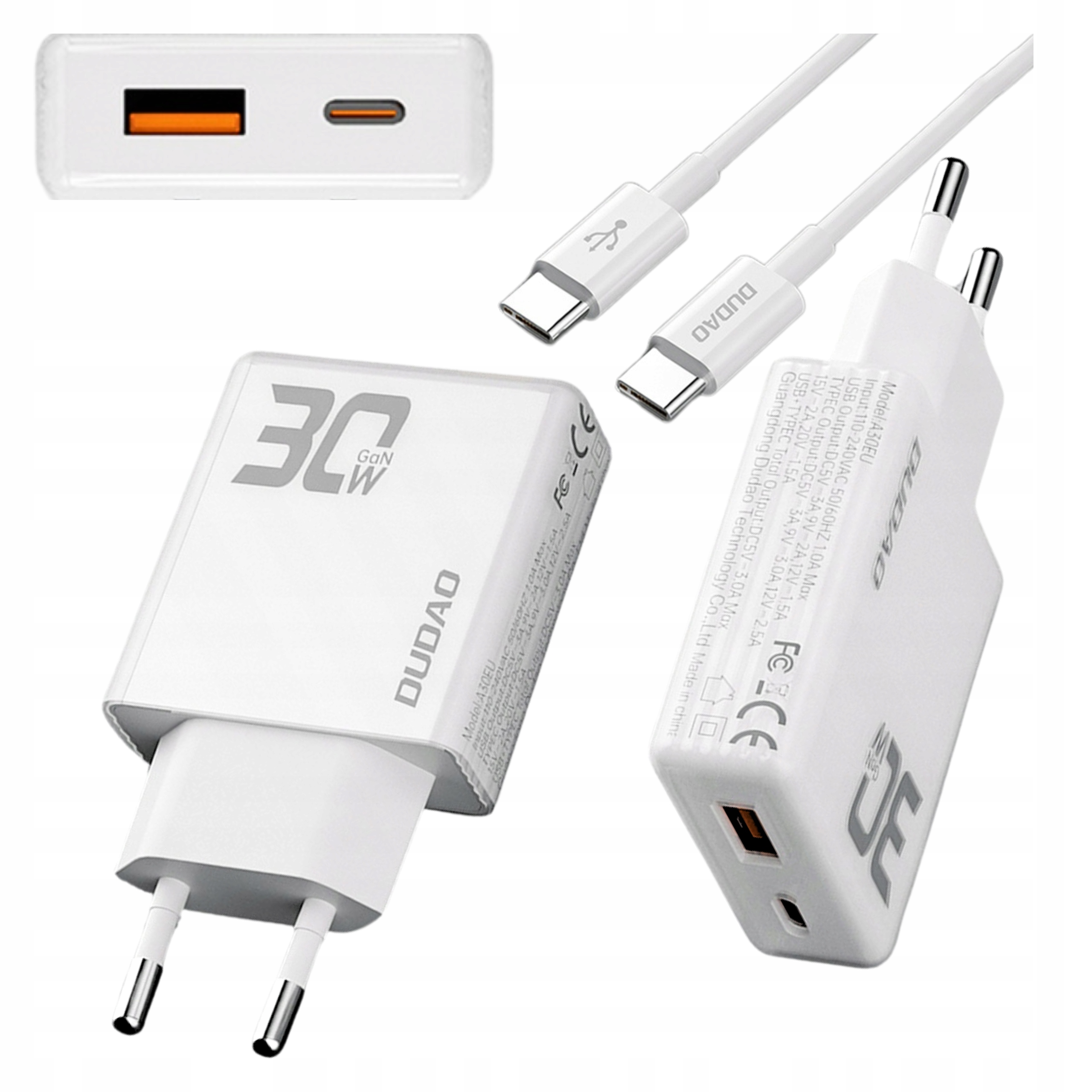ŁADOWARKA USB C SZYBKA ŁADOWARKA SIECIOWA DO TELEFONU PD 30W Z KABLEM USB-C - Sklep, Opinie ...