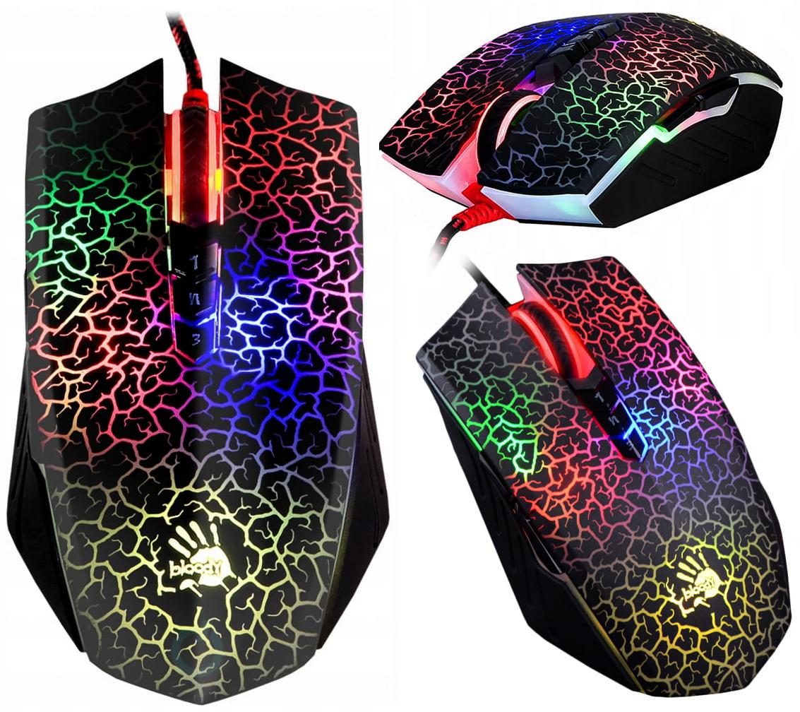 GAMINGOWA MYSZ PRZEWODOWA Z PODŚWIETLENIEM RGB A4Tech Bloody Blazing ...