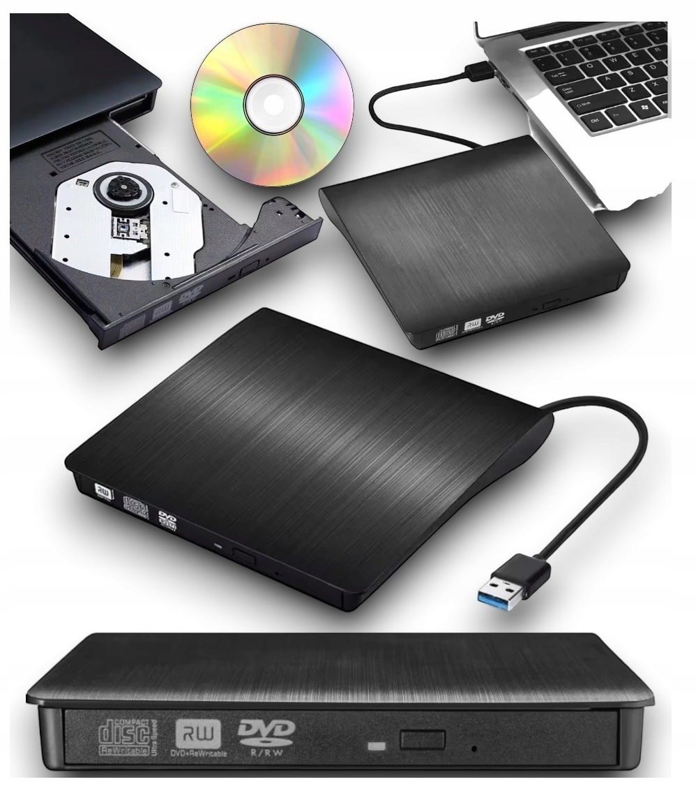 Nagrywarka CD (combo z DVD) zewnętrzna NAPĘD ZEWNĘTRZNY - Sklep, Opinie, Cena w Allegro