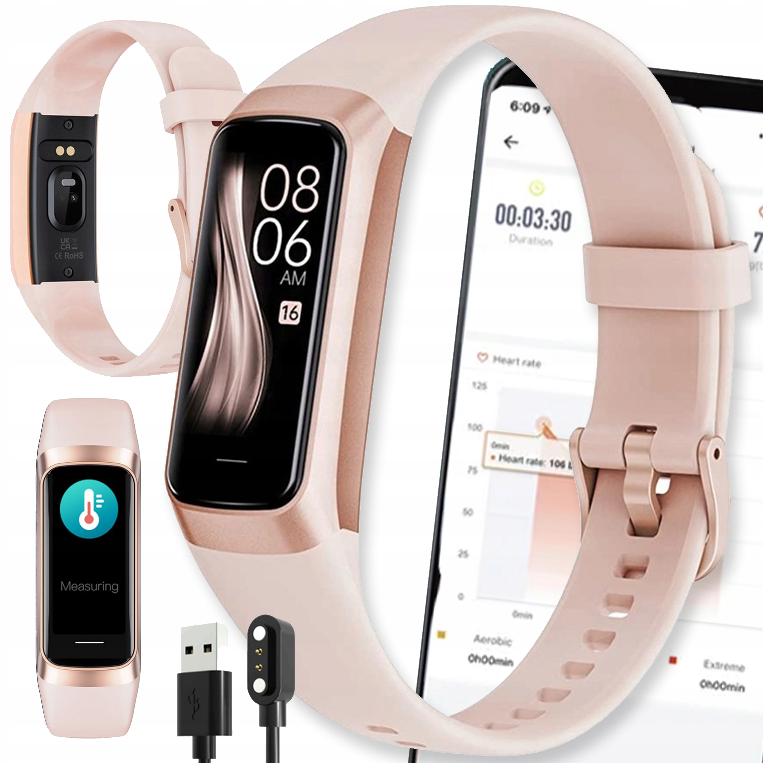 CHYTRÉ HODINKY WATCH HODINKY ACTIVE PRO MENU PL DÁMSKÉ SMART AMOLED SMARTBAND za 472 Kč - Allegro