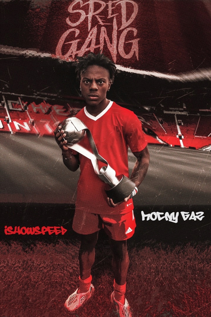 ISHOWSPEED - MOCNY GAZ - SPEED - Plakat Exclusive ART PREMIUM Pro ...