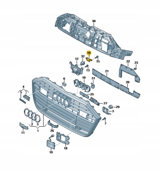 PŁYTKA USTALAJĄCA KAMERY PRZEDNIEJ AUDI A6 C8 ASO ORYGINAŁ 4039378549848 za 139.00PLN z Wrocław ...