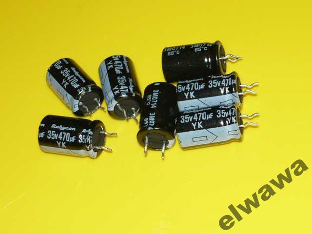 Kondensator el. 470uF 35V RUBYCON YK za 50szt - Sklep, Opinie, Cena w ...