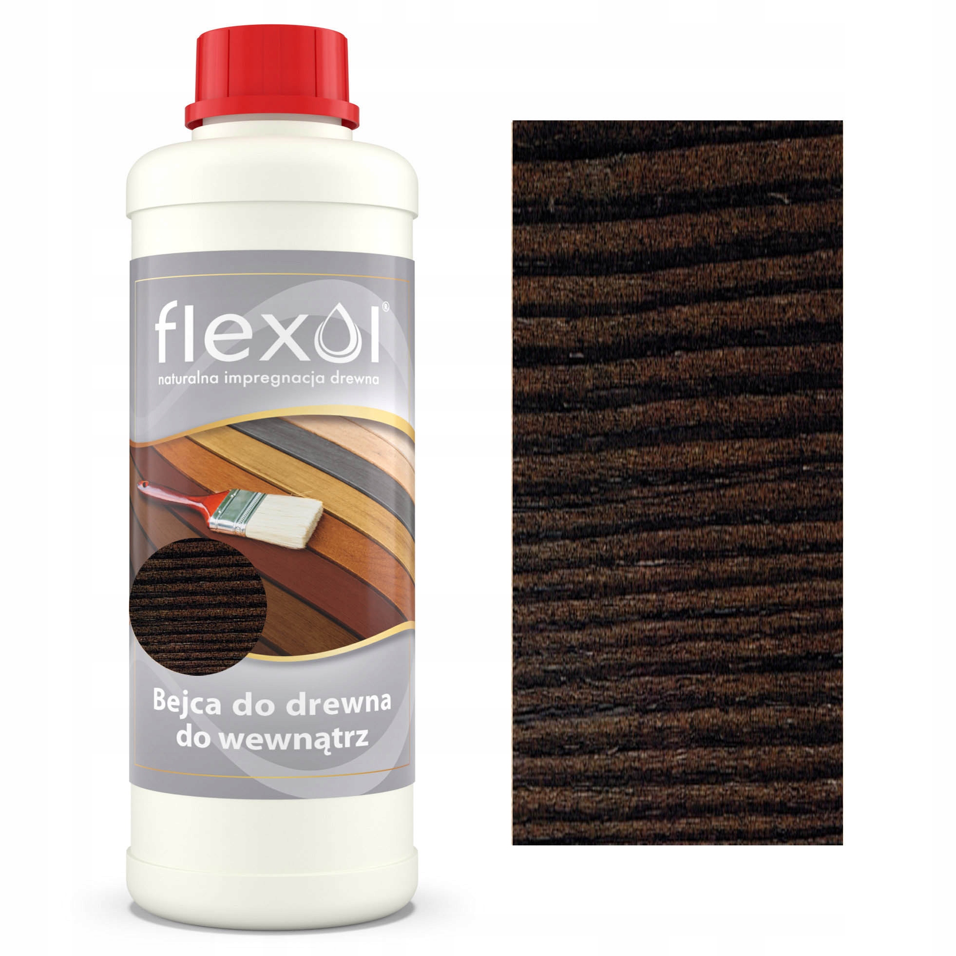 Bejca do drewna orzech ciemny wewnętrzna 1 L 1000ml Flexol • 24.99PLN ...