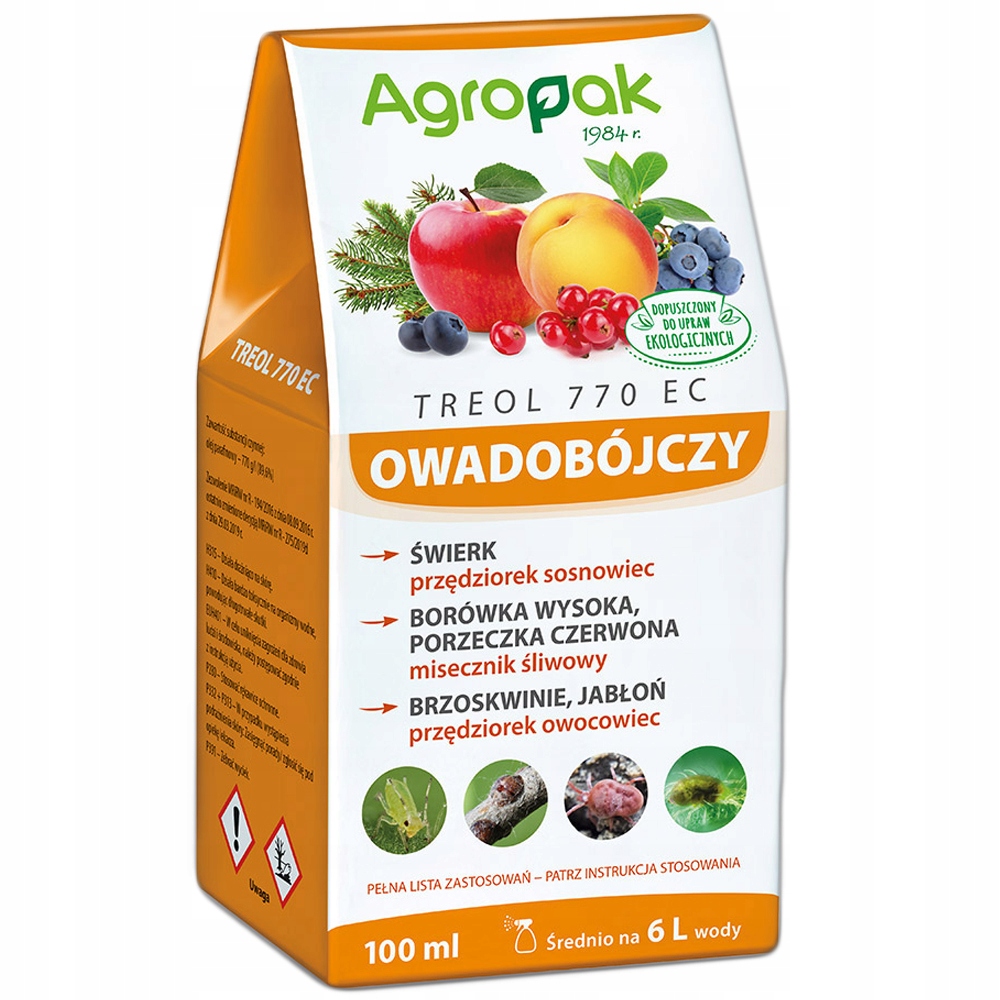TREOL 770EC ŚRODEK OWADOBÓJCZY NA PRZĘDZIORKI MISECZNIKI 100ML (TREOL ...