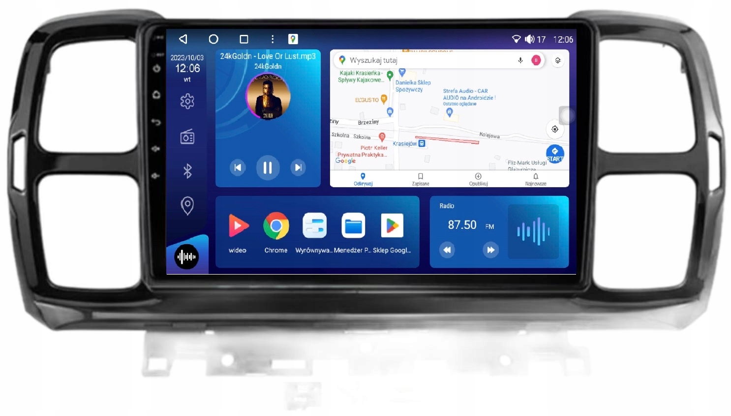 RADIO ANDROID NAWIGACJA QLED 2K CARPLAY LTE 128GB CITROEN C5 AIRCROSS ...