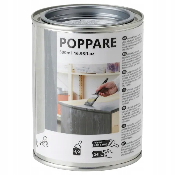 Šedá farba ikea poppare