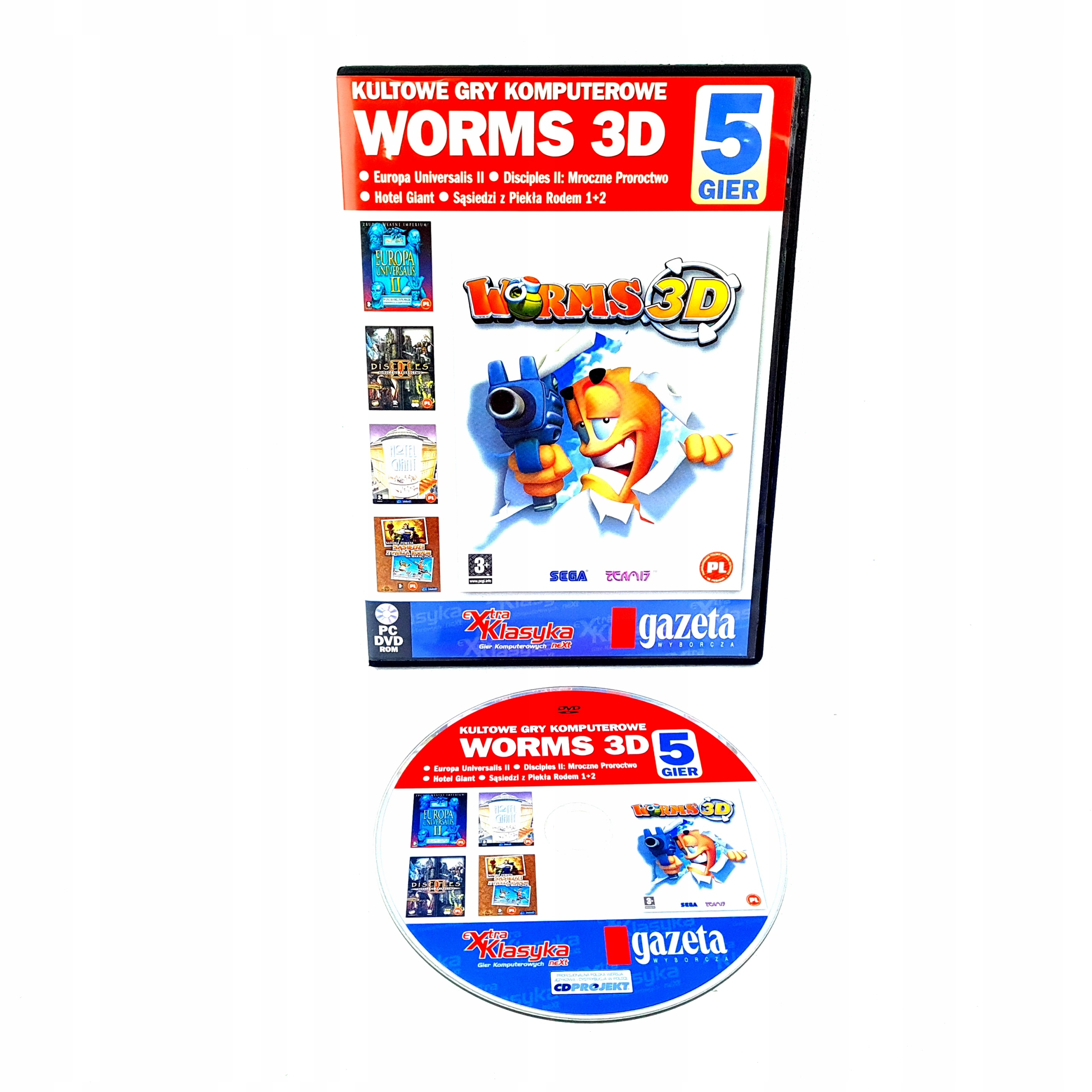 Worms 3D,Europa Universalis II, Disciples II: Mroczne proroctwo, Hotel Giant, Sąsiedzi z Piekła ...