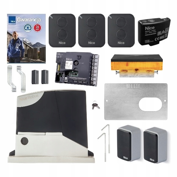 Napęd do bram przesuwnych Nice RB400_MAX_3FL_SLUP • Cena, Opinie - Allegro