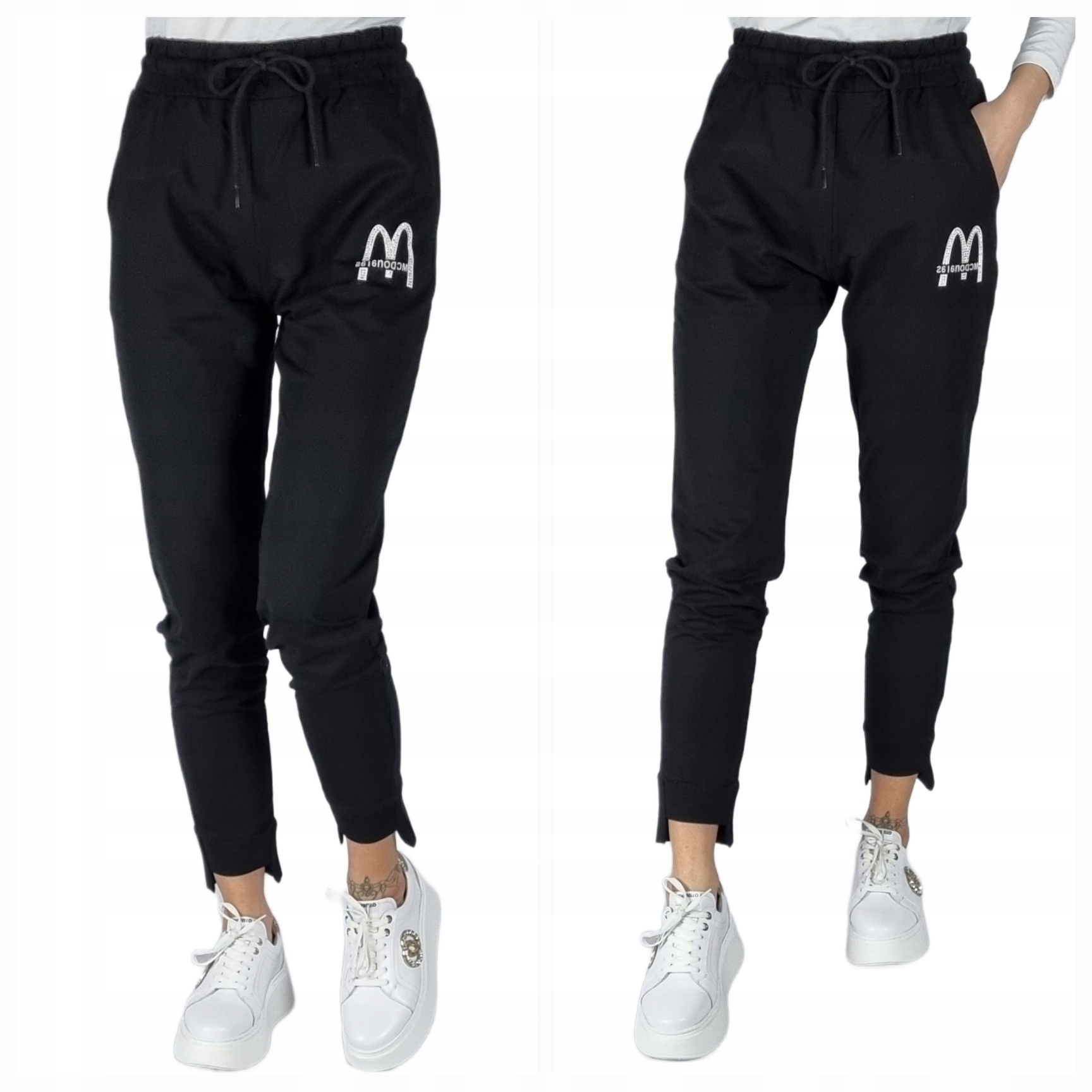 MEGI SPODNIE DRESOWE CZARNE ROZMIAR S-M • Cena, Opinie • Dresowe ...