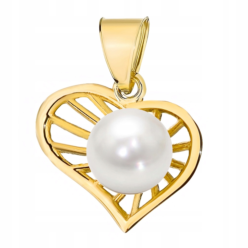 ZŁOTA ZAWIESZKA WISIOREK Z PERŁĄ pr. 585 14k PERŁA (5906803371987 ...