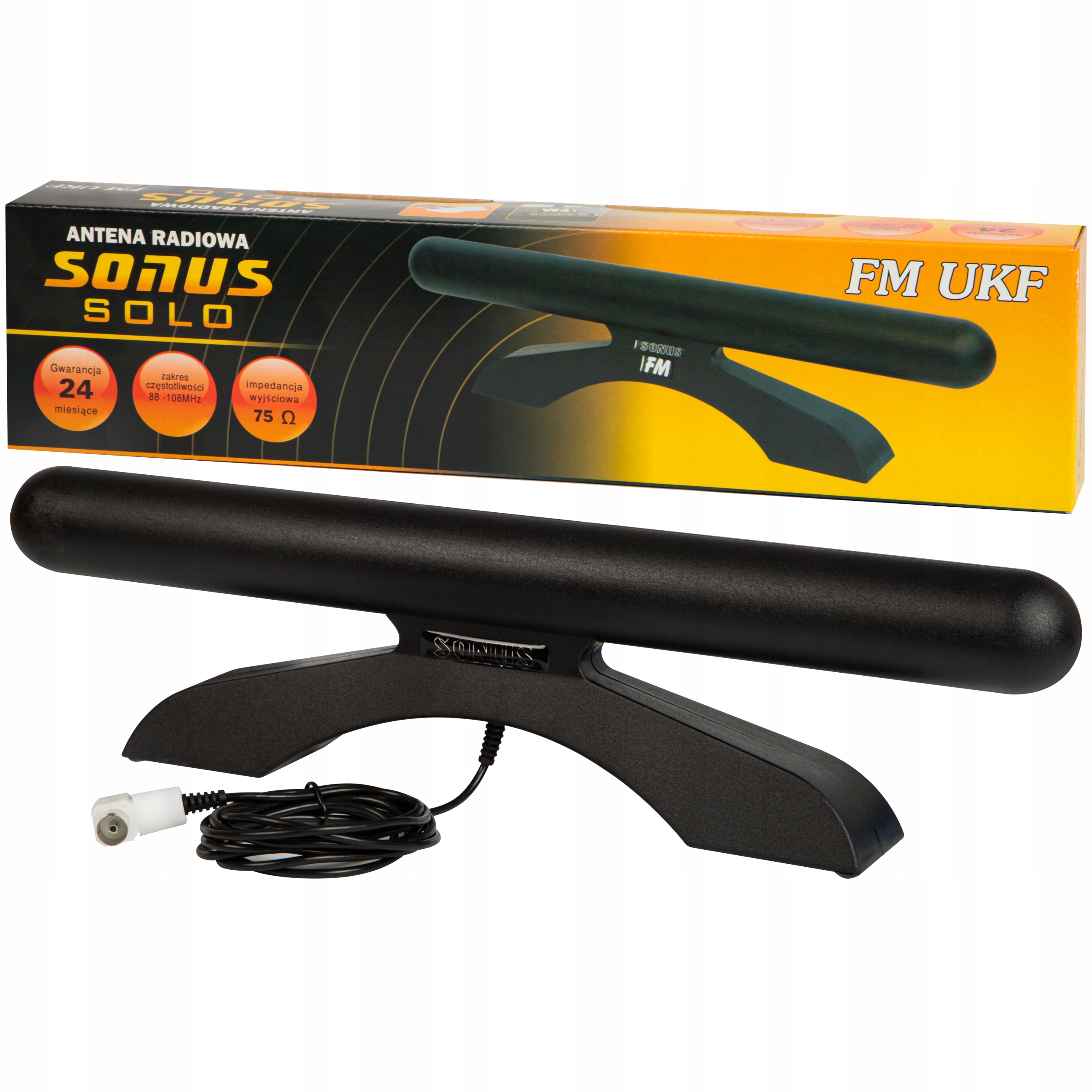 ANTENA POKOJOWA RADIOWA SONUS SOLO MOCNA FM UKF DO RADIA WEWNĘTRZNA ...