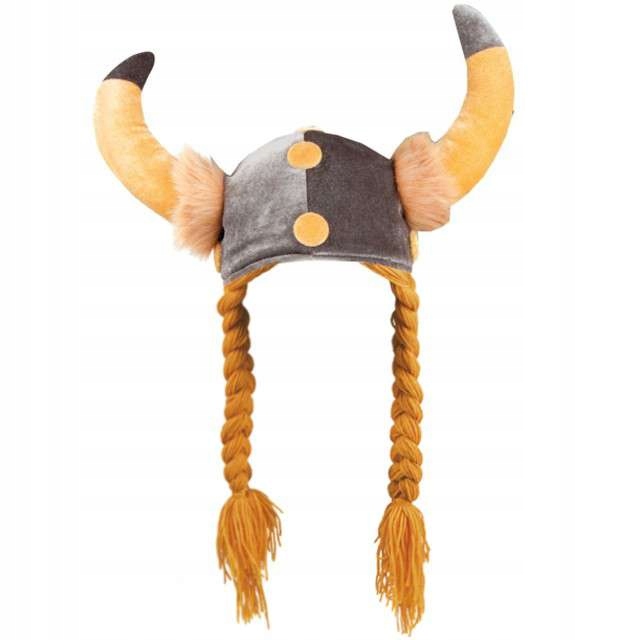 HEŁM Z ROGAMI WIKINGA wiking czapka STRÓJ OBELIX nordycki WOJOWNIK ...