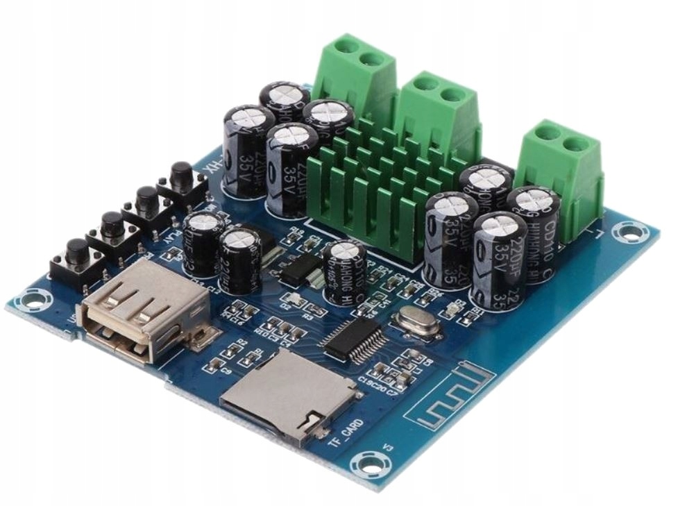 423 Wzmacniacz audio 2x50W Bluetooth USB microSD - Sklep, Opinie, Cena w Allegro