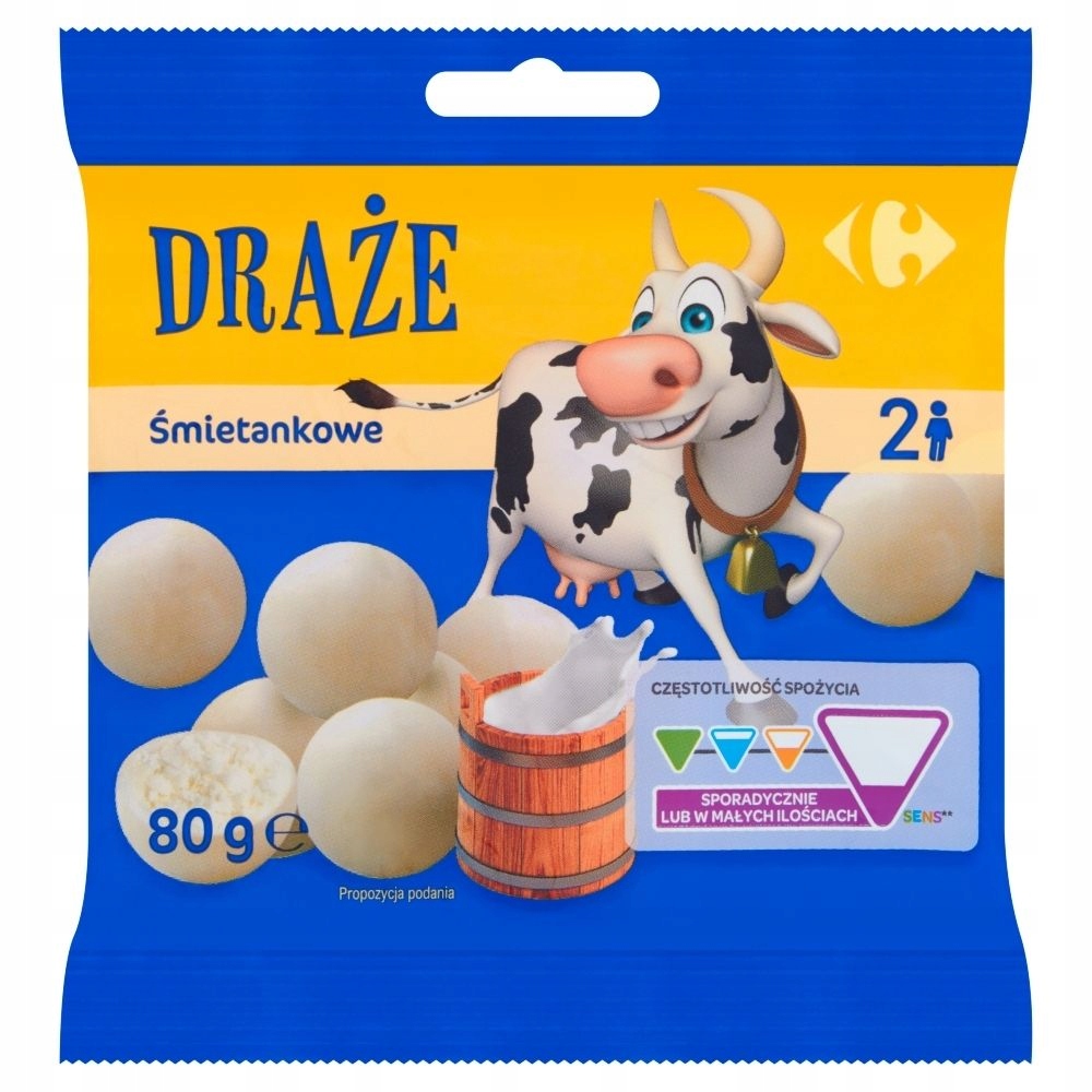 Carrefour Draże śmietankowe 80 g 12719036380 - Allegro.pl