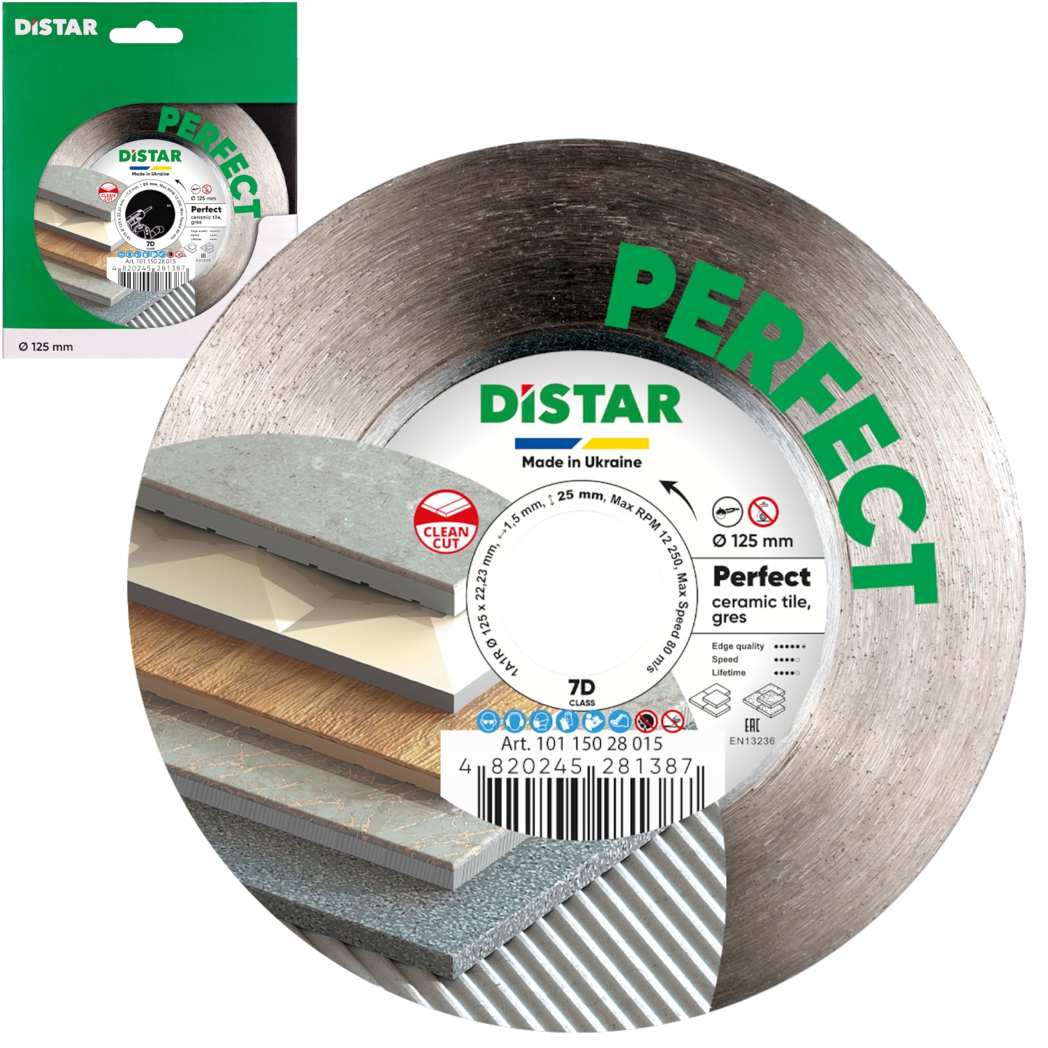 Tarcza diamentowa 125 mm Distar Perfect gres (4820245281387) • Cena ...