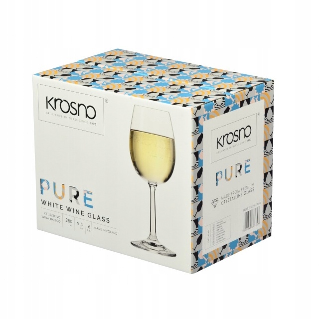 Kieliszki do wina białego KROSNO Pure 250/280ml |Basic (FKMA357025017010) • Cena, Opinie ...
