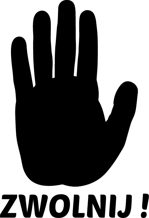 Optimico naklejamy.com.pl Samolepky na auto RUKA STOP POZOR 20cm ...