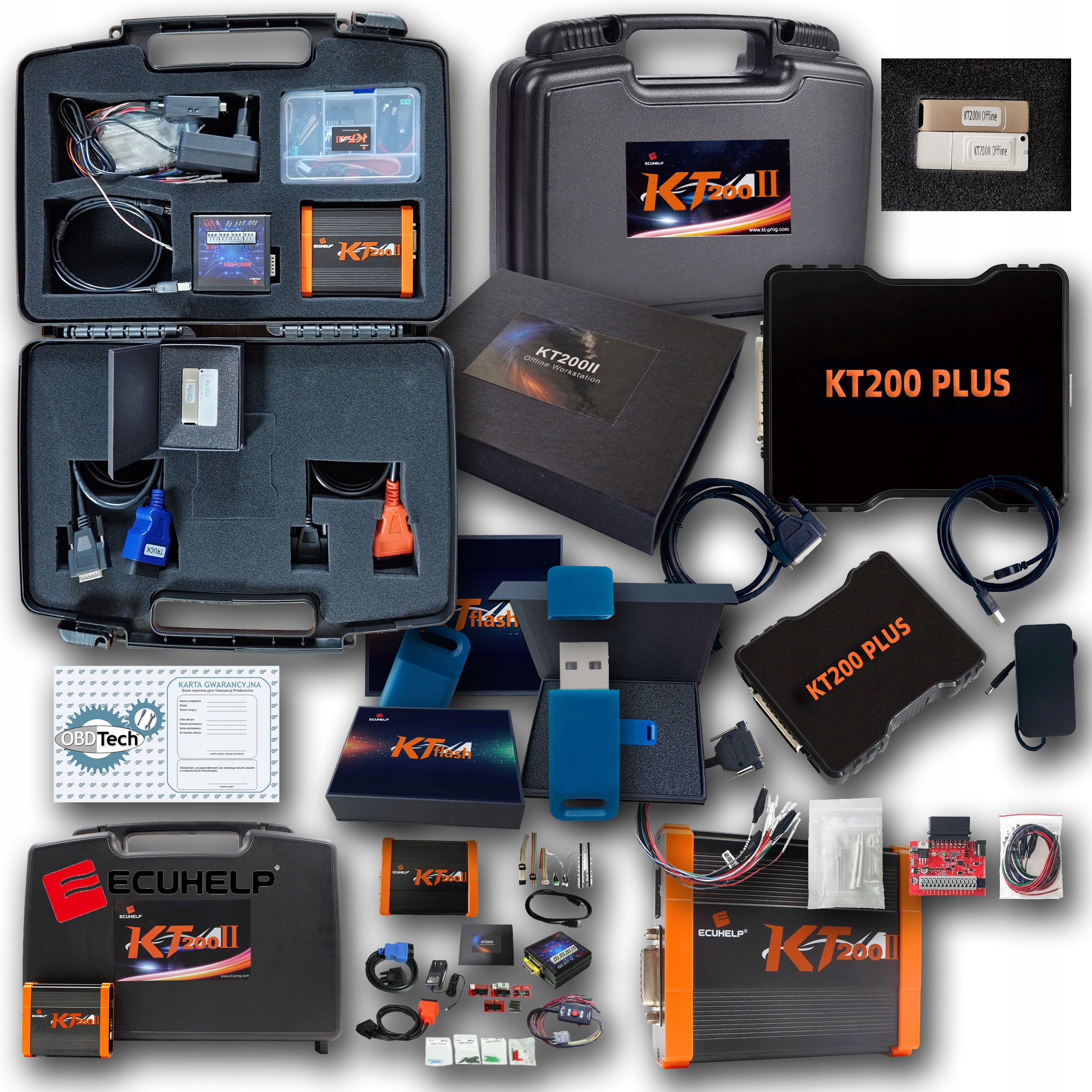 Programator diagnostyczny ECUHELP KT200 II z KT200 Plus, bench/OBD ...